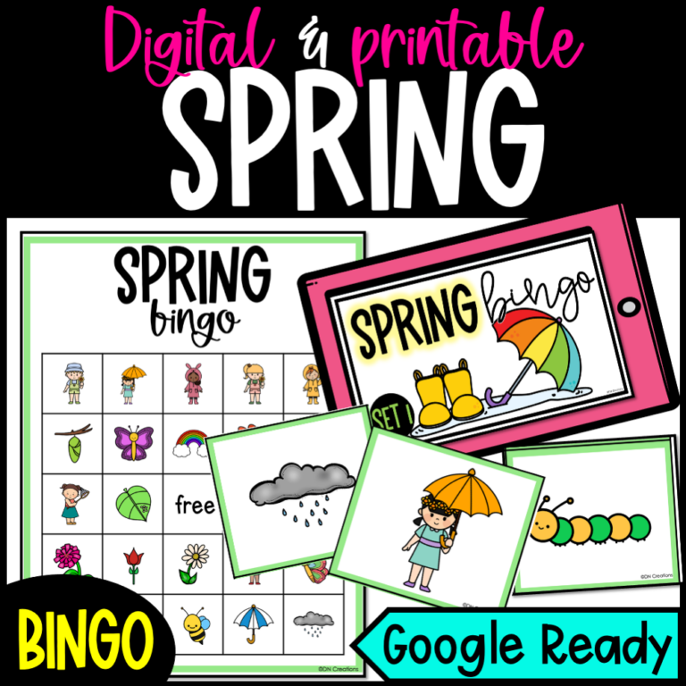 Spring Bingo Game l Spring Digital Activity l Springtime Bingo l First ...