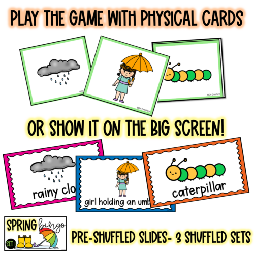 Spring Bingo Game l Spring Digital Activity l Springtime Bingo l First ...