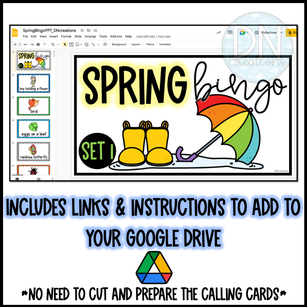 Spring Bingo Game l Spring Digital Activity l Springtime Bingo l First ...