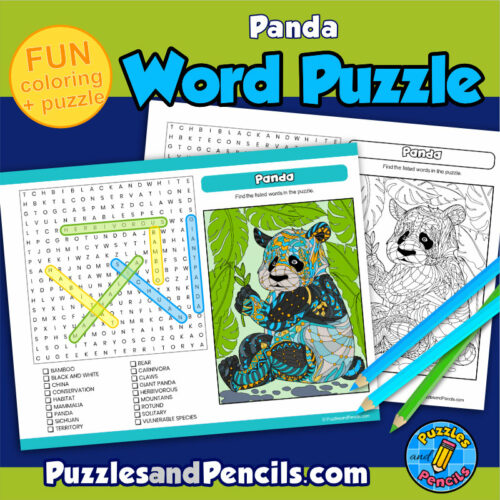 Panda Word Search Puzzle | National Panda Day Wordsearch | Made By Teachers