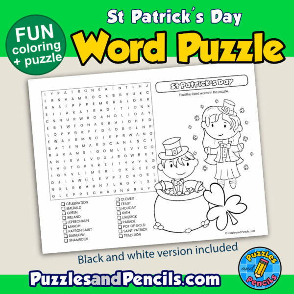 St Patrick's Day Word Search Puzzle | Wordsearch | Made By Teachers