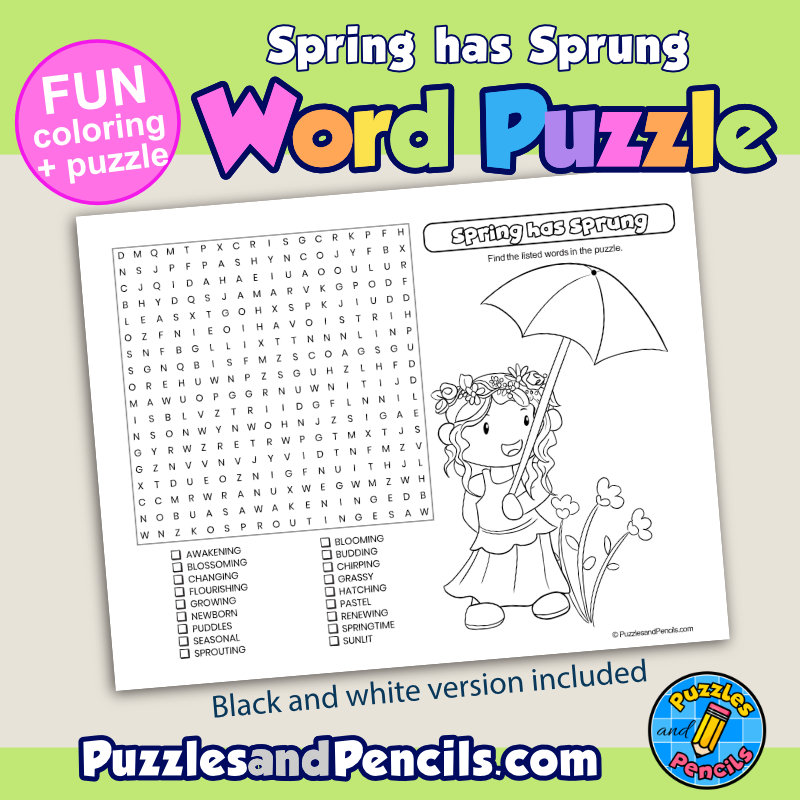 Spring has Sprung Word Search Puzzle | Spring Wordsearch | Made By Teachers