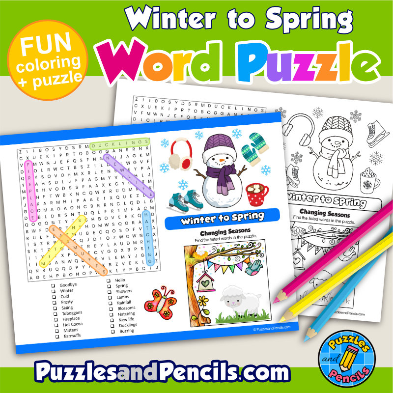 Positive Mindset Word Search Puzzle Activity Page with Coloring ...