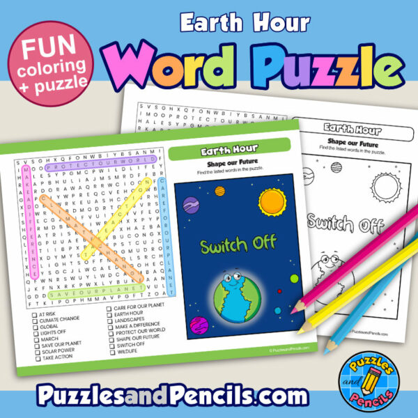 Earth Hour Word Search Puzzle Changing Seasons Wordsearch Made By