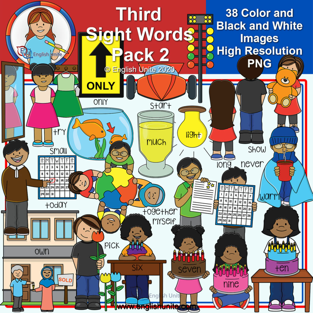 Clip Art - Sight Words - Third Grade Pack 2 | Made By Teachers