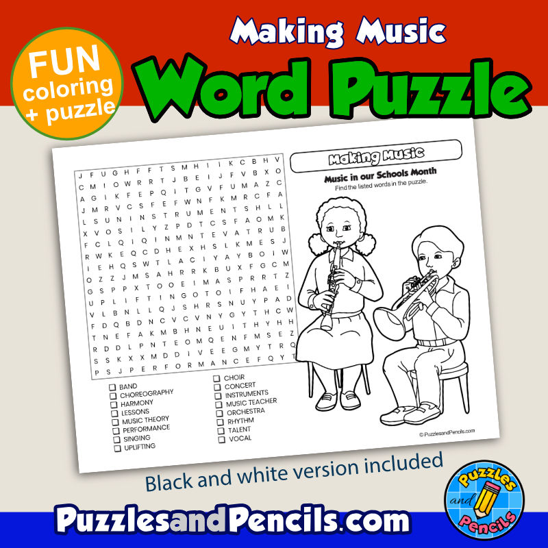 Making Music Word Search Puzzle | Music in Our Schools Wordsearch ...