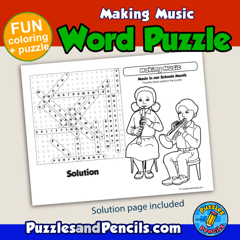 Making Music Word Search Puzzle | Music in Our Schools Wordsearch ...