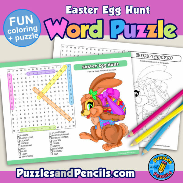 Easter Egg Hunt Word Search Puzzle | Easter Wordsearch | Made By Teachers