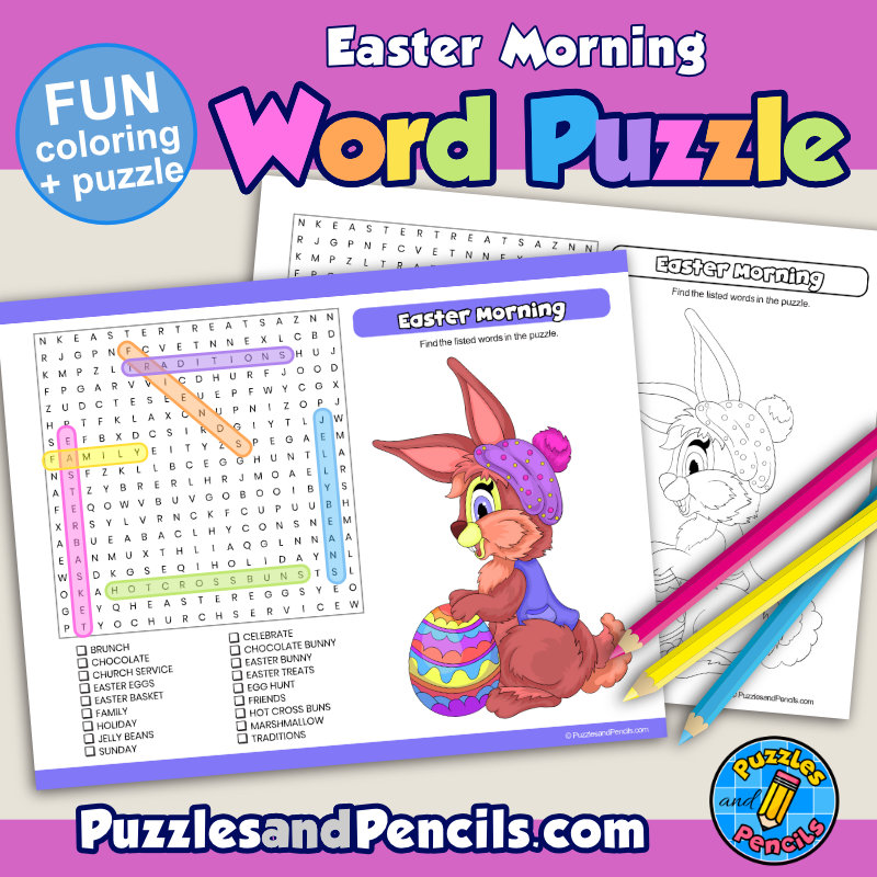 Easter Morning Word Search Puzzle | Easter Wordsearch | Made By Teachers