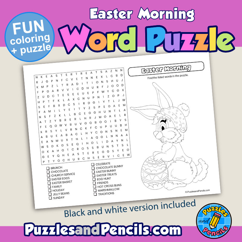 Easter Morning Word Search Puzzle | Easter Wordsearch | Made By Teachers
