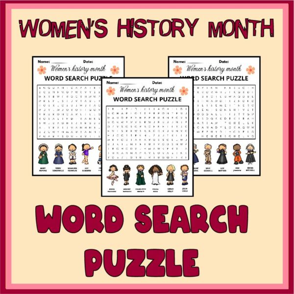 Celebrating Women's History Month: Famous Women In History Word Search ...