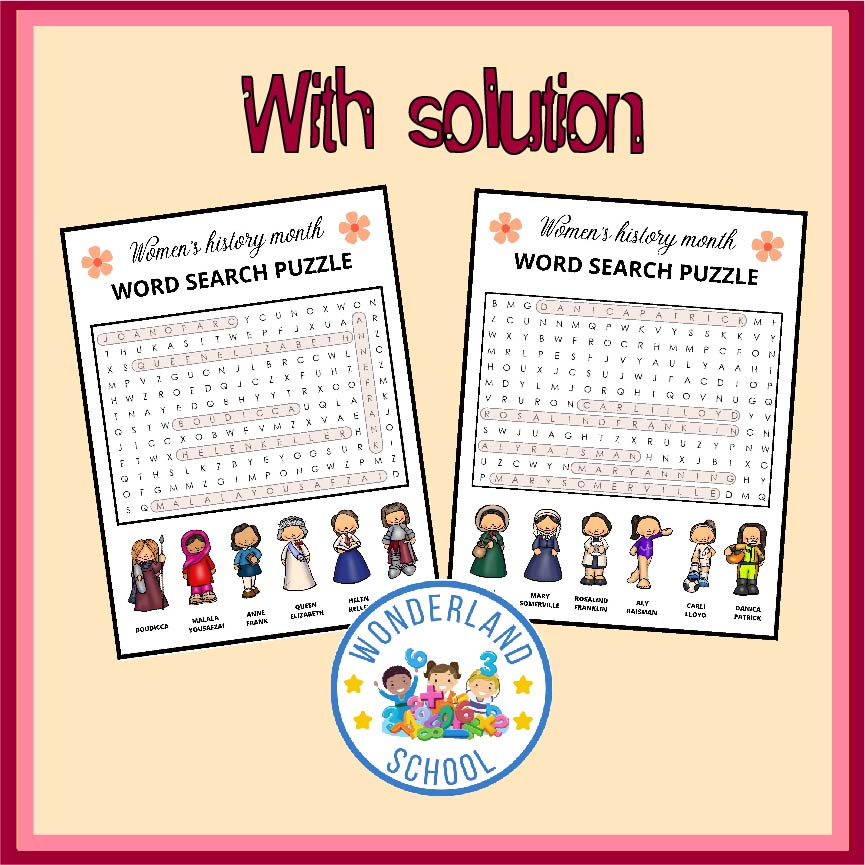 Celebrating Women's History Month: Famous Women In History Word Search ...