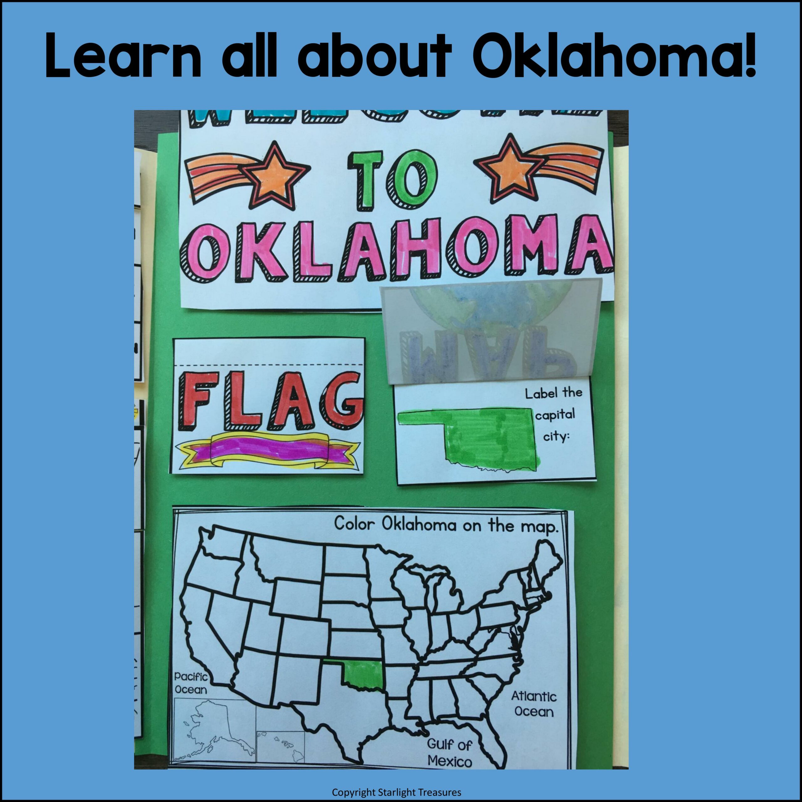 Oklahoma Lapbook for Early Learners - A State Study | Made By Teachers