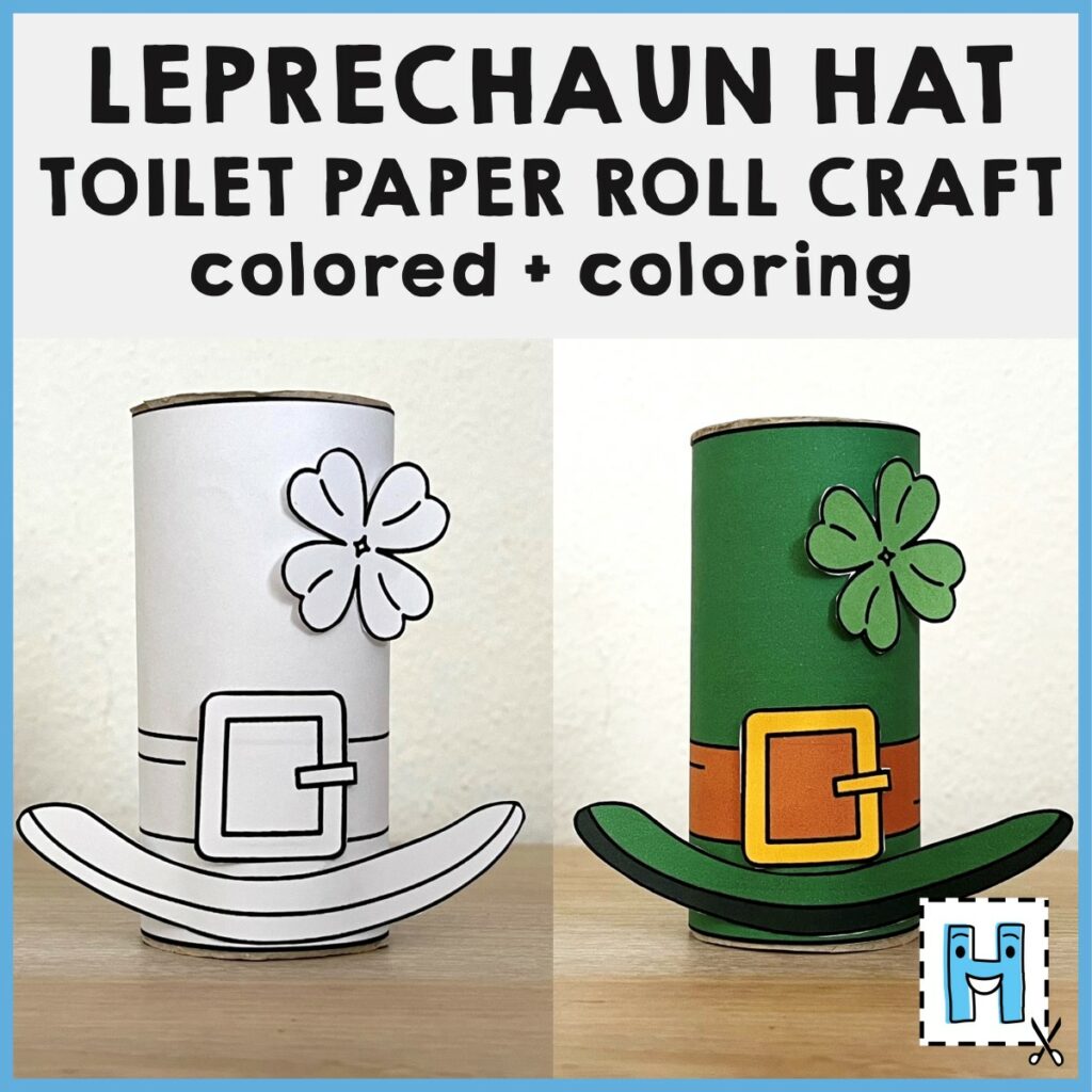 St. Patrick's Day toilet paper roll craft Leprechaun Shamrock Printable ...