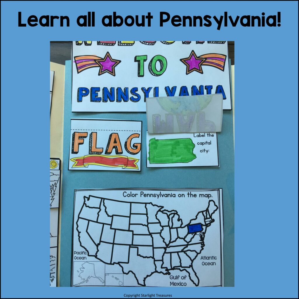 Pennsylvania Lapbook for Early Learners - A State Study | Made By Teachers
