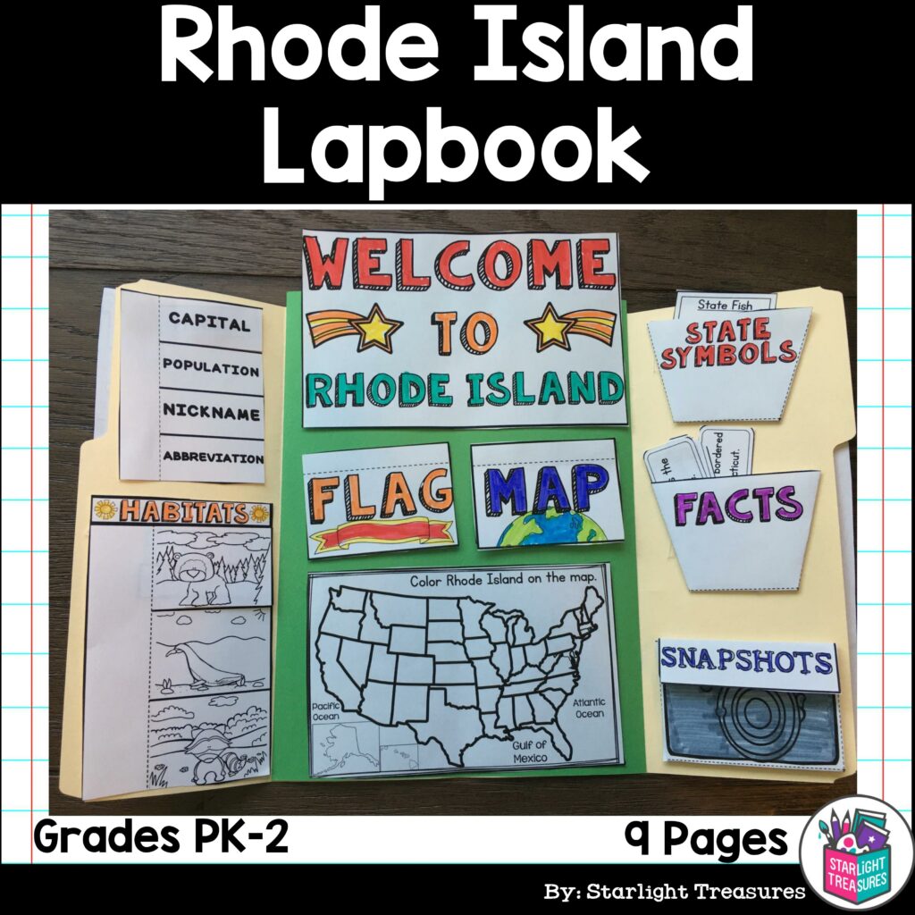 Rhode Island Lapbook for Early Learners - A State Study | Made By Teachers