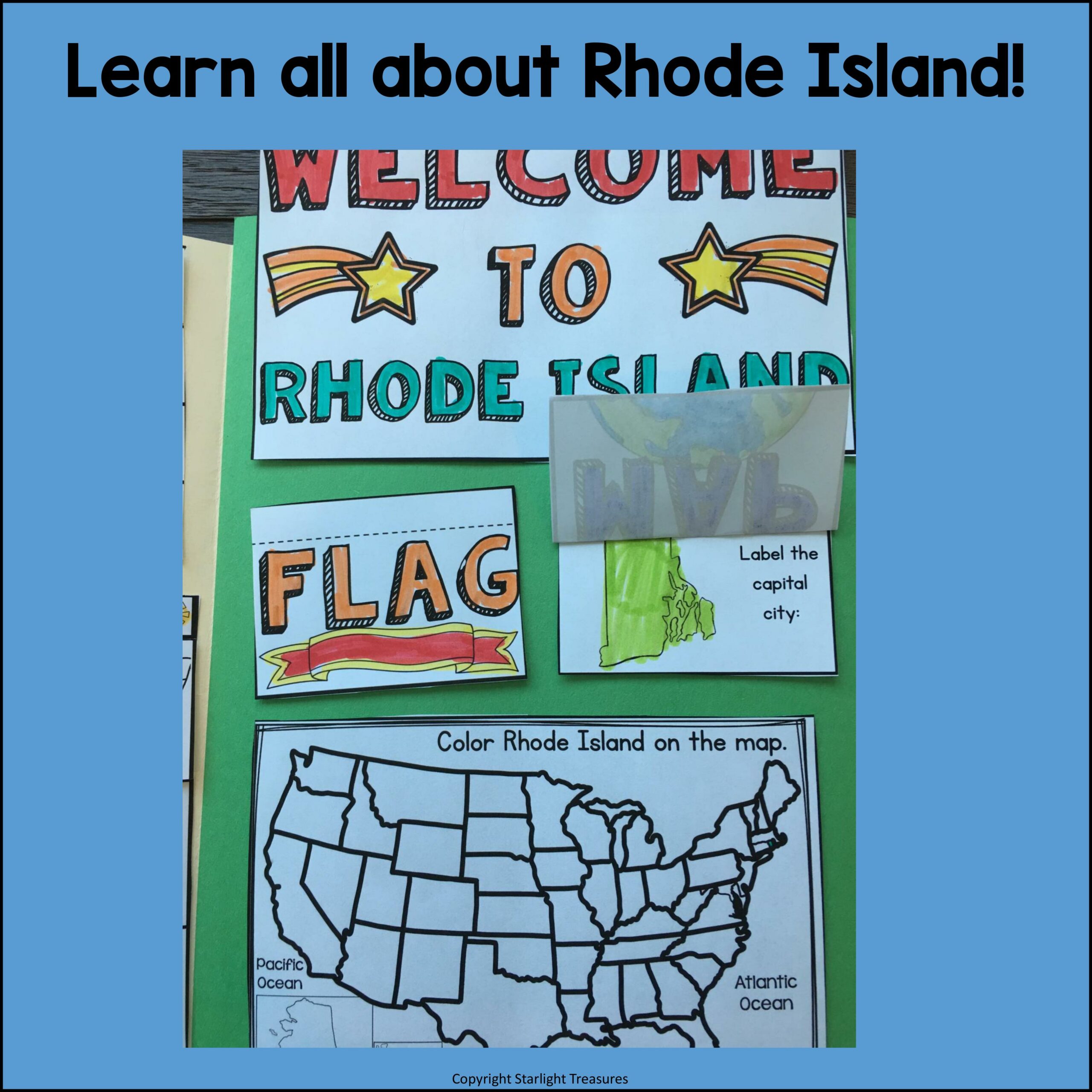 Rhode Island Lapbook for Early Learners - A State Study | Made By Teachers