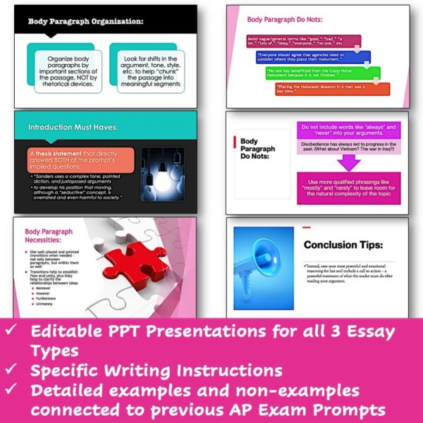 AP Language & Composition Essay Bundle: Rhetorical Analysis, Argument ...