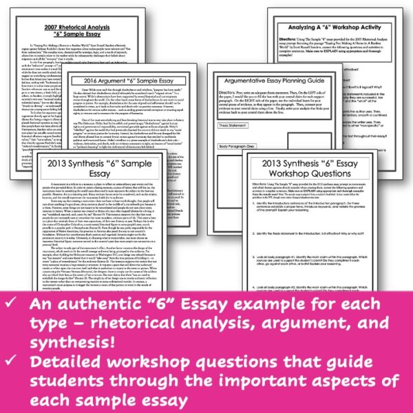 AP Language & Composition Essay Bundle: Rhetorical Analysis, Argument ...