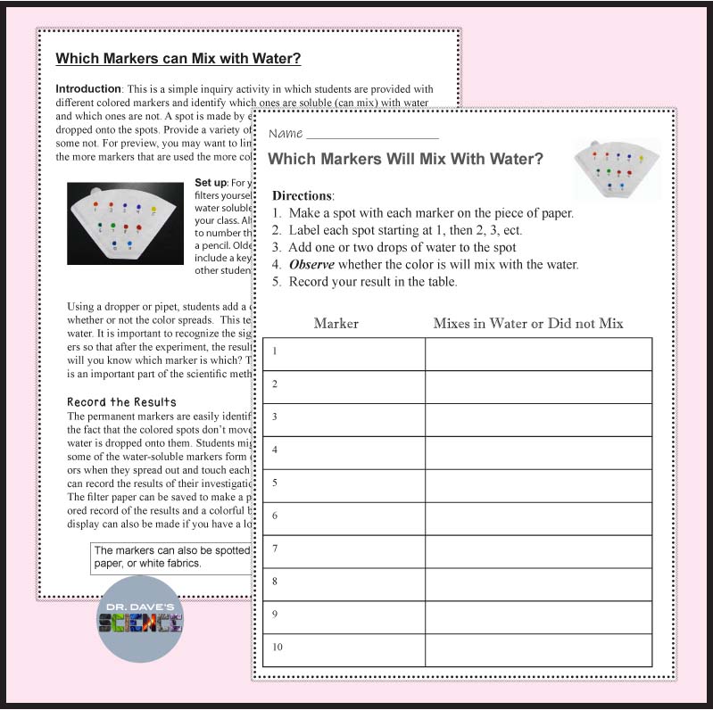 Kindergarten Preschool Science Activity Colorful Markers Hands on ...