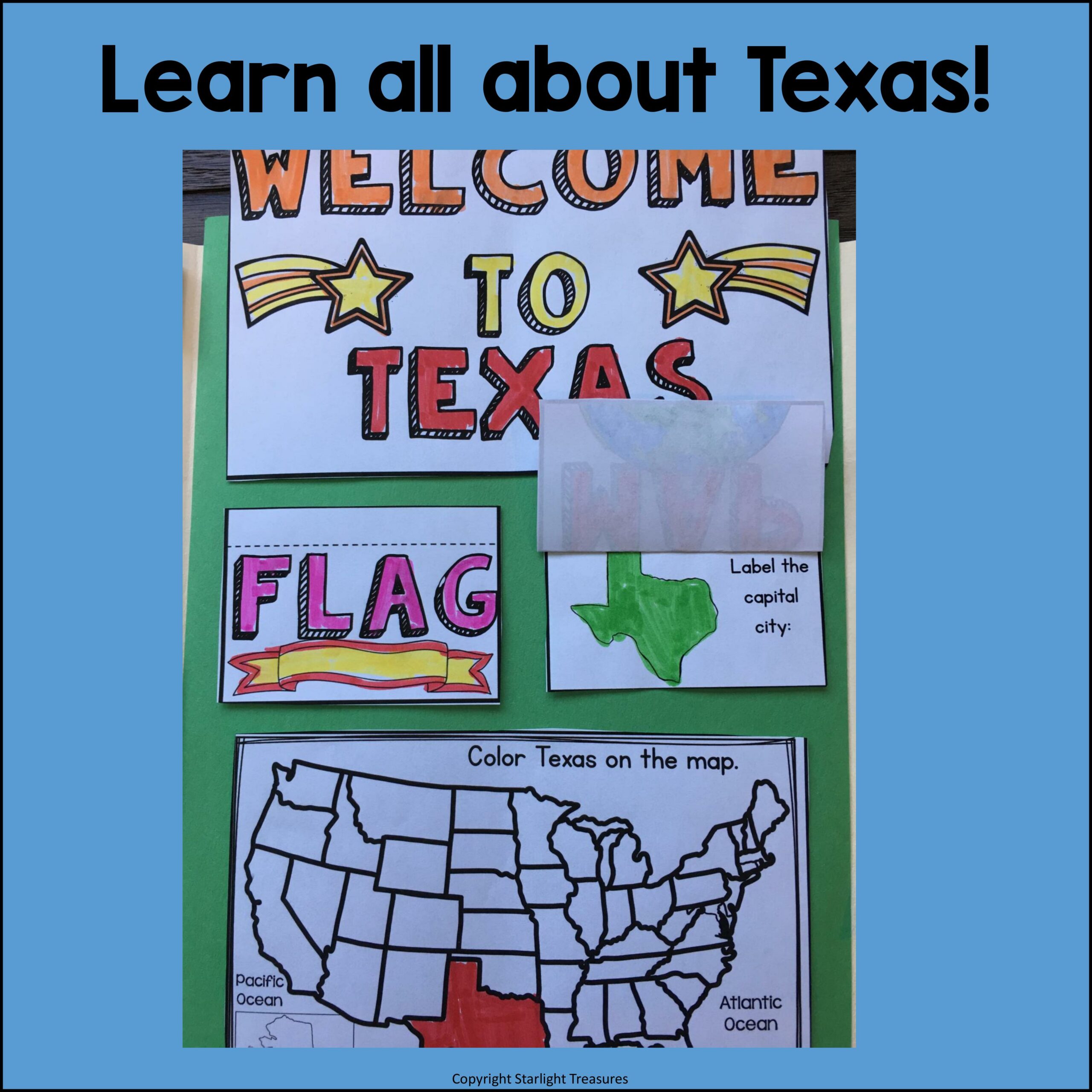 Texas Lapbook for Early Learners - A State Study | Made By Teachers