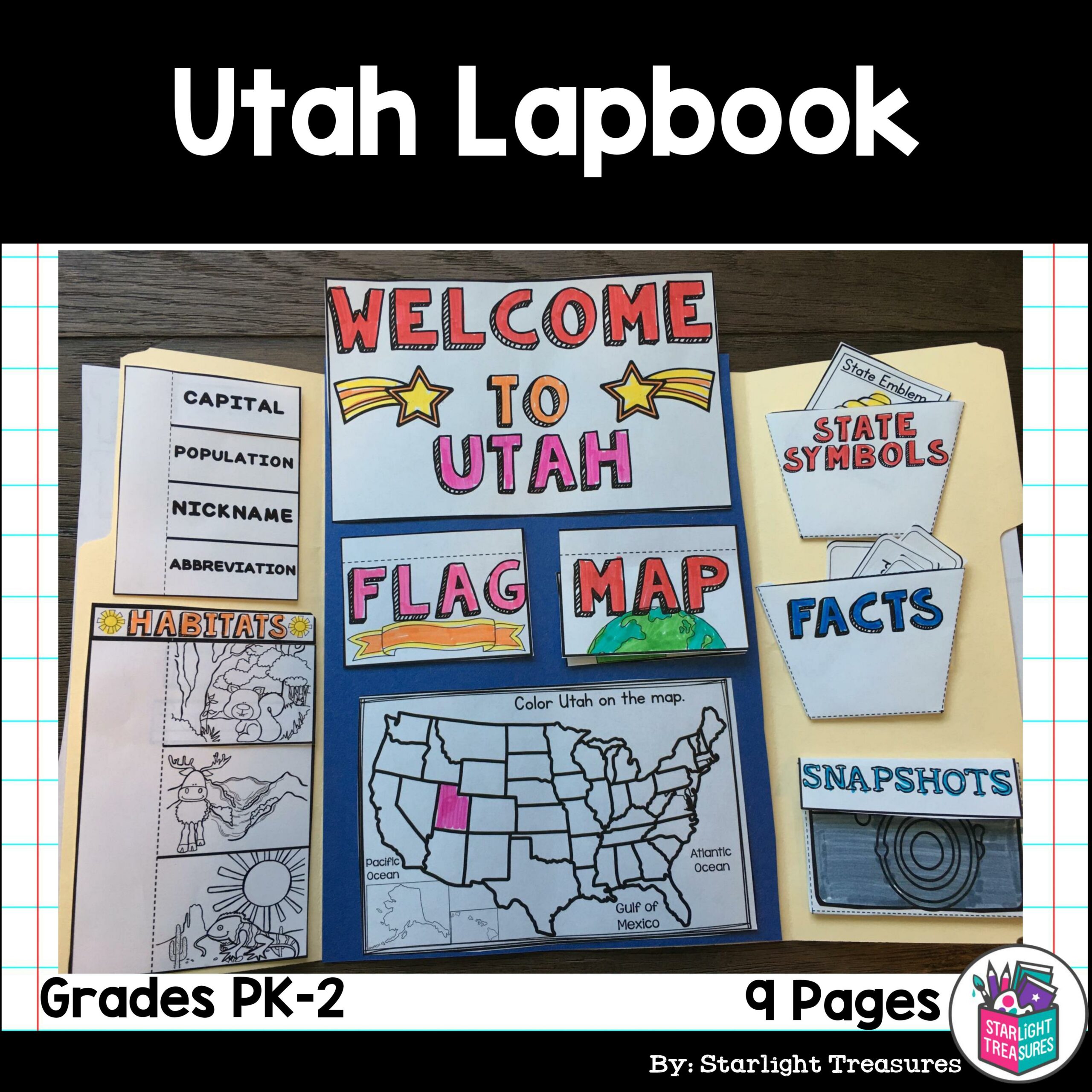 Utah Lapbook for Early Learners - A State Study | Made By Teachers