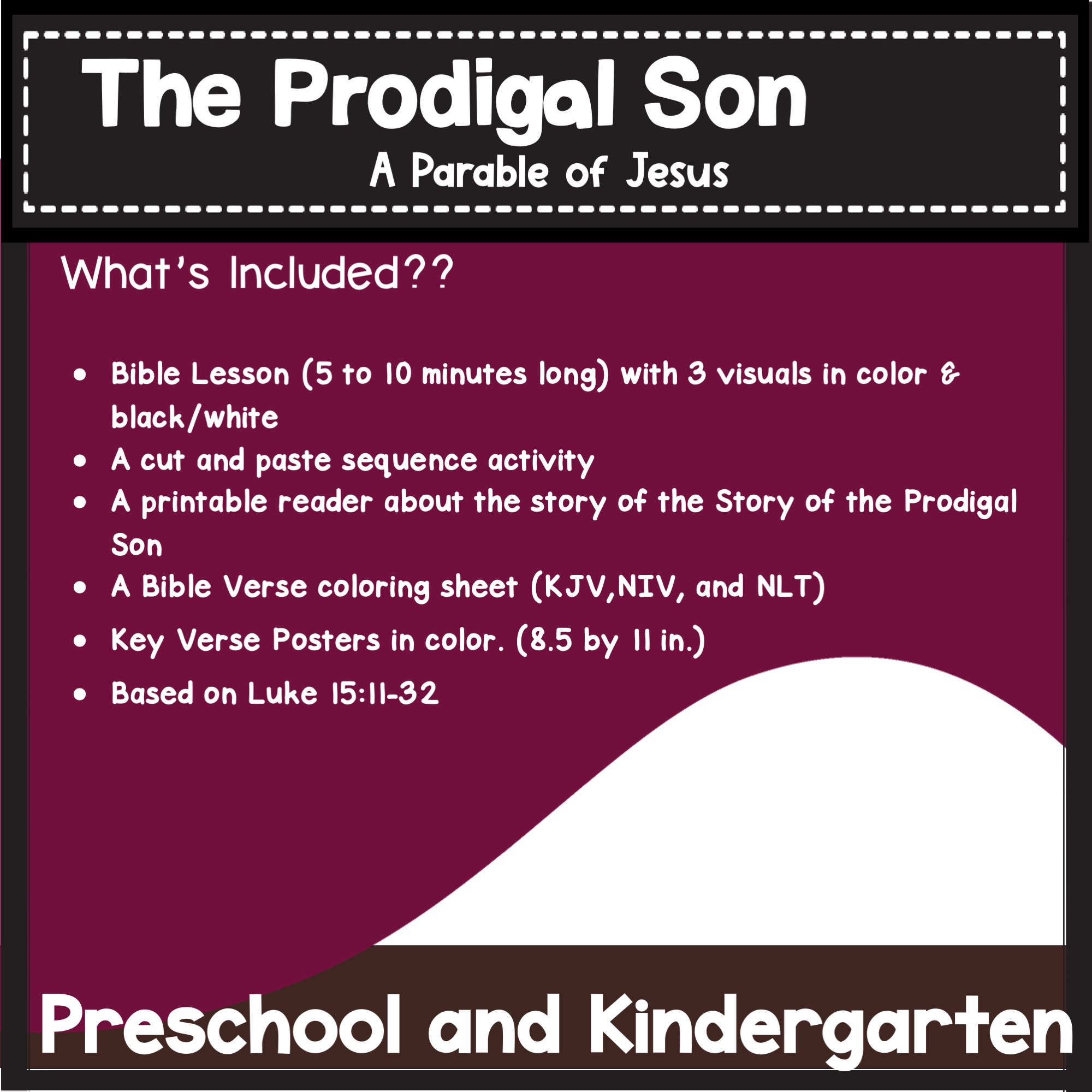 The Prodigal Son Bible Lesson and Activities for Preschool and ...