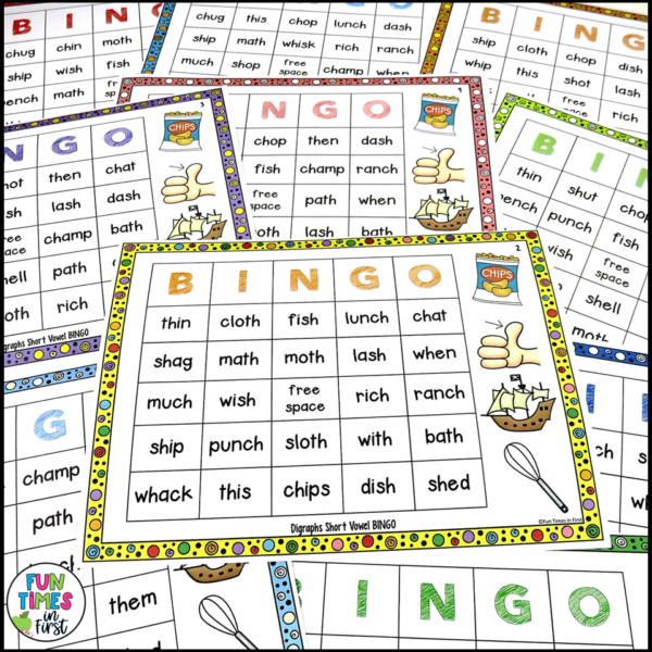 Digraphs Bingo Game with Short Vowels | No Prep Phonics Games | Made By ...