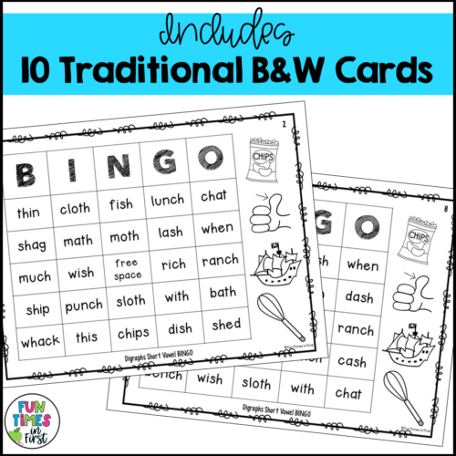 Digraphs Bingo Game with Short Vowels | No Prep Phonics Games | Made By ...