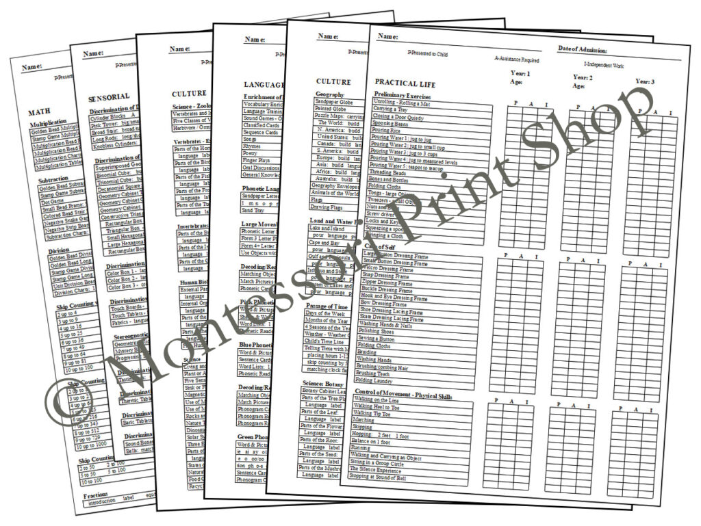 Primary Montessori Record-Keeping | Made By Teachers