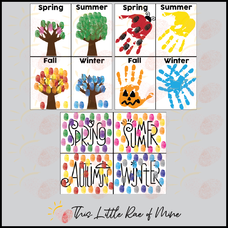 Spring - Summer - Fall - Autumn - Winter - four seasons - printable ...