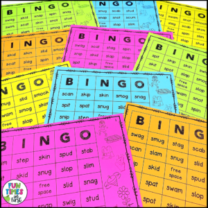 S Blends Short Vowels Bingo Game: No Prep Phonics Games - 1st Grade ...