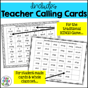 S Blends Short Vowels Bingo Game: No Prep Phonics Games - 1st Grade ...