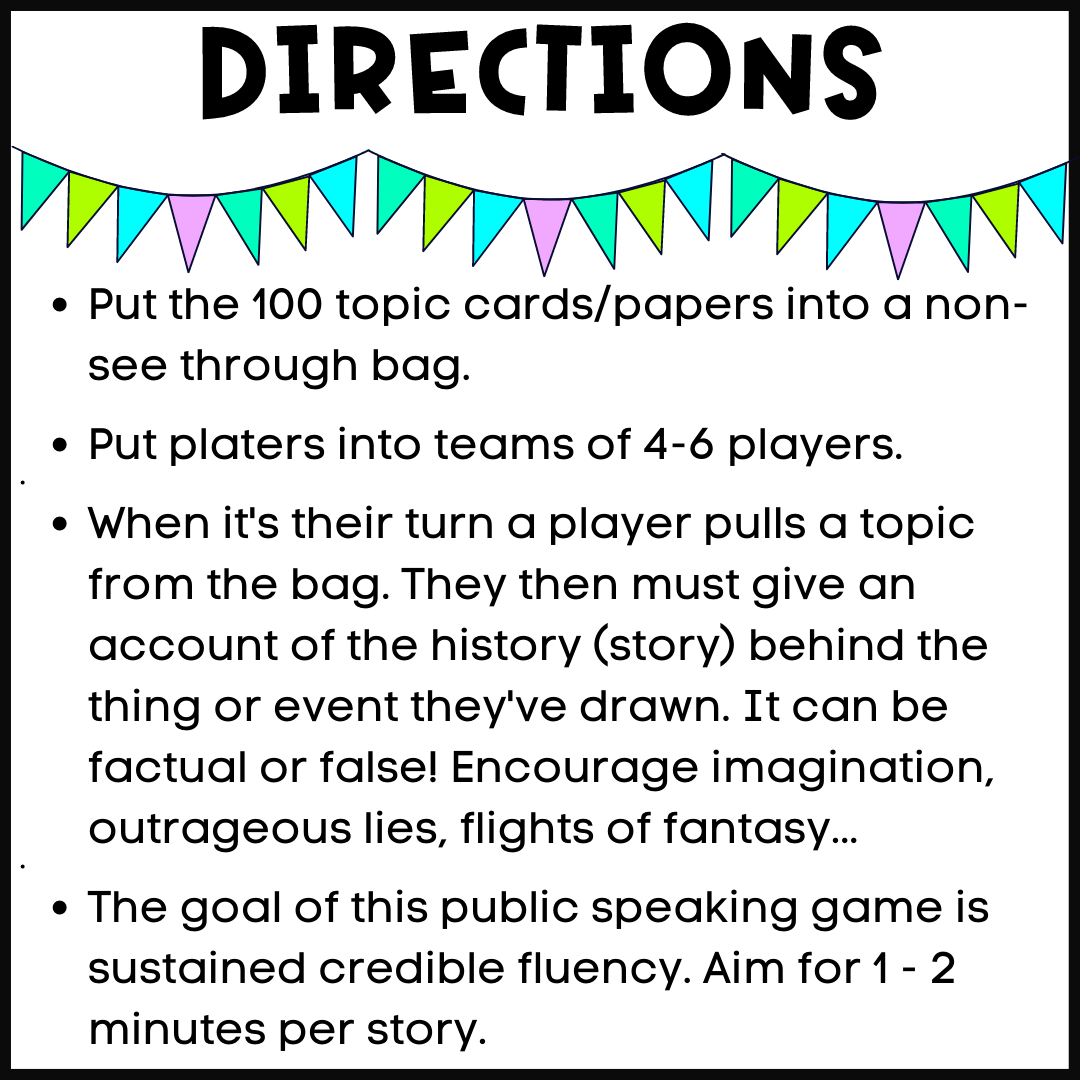 AVID Team Building Public Speaking Card Game Activity for Fun ...