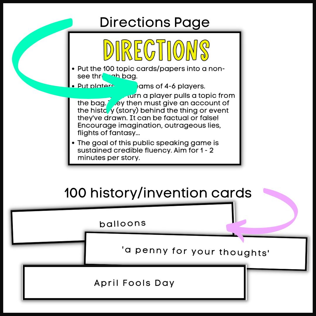 AVID Team Building Public Speaking Card Game Activity for Fun ...
