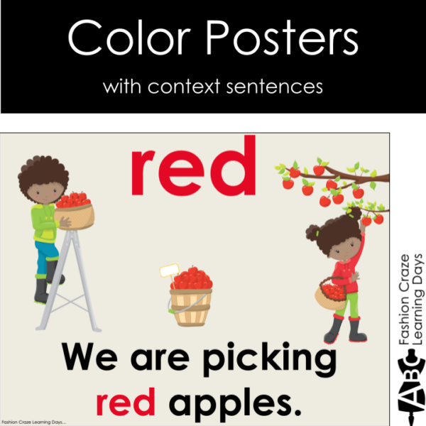 Sight Word Posters Color Words | Made By Teachers