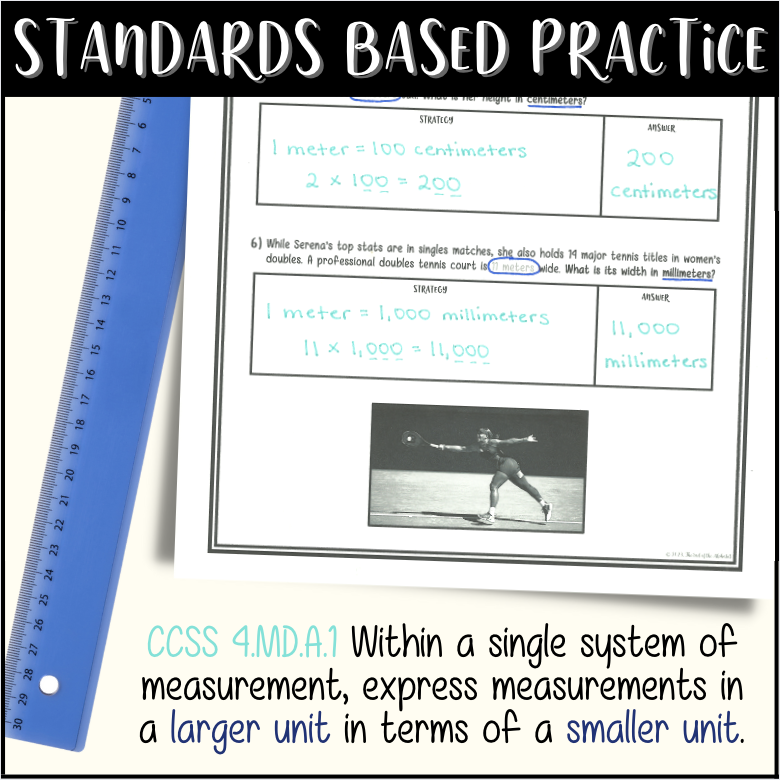 Converting Measurements related to Women's History - Worksheets for 4th ...