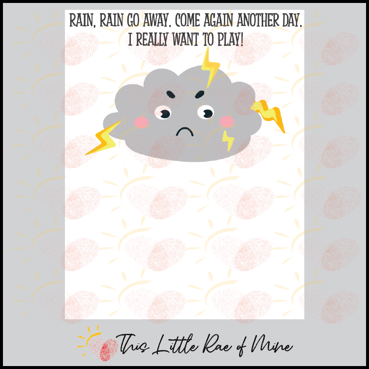 Rain, Rain go away - Spring - Printable - handprint Art - weather ...