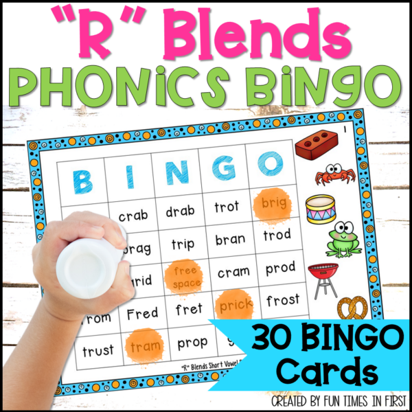 R Blends Short Vowel BINGO Game | No Prep Phonics Games | 1st Grade ...