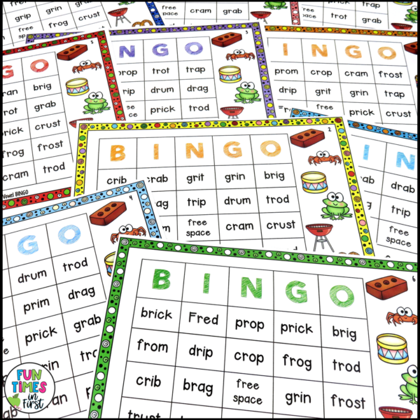 R Blends Short Vowel BINGO Game | No Prep Phonics Games | 1st Grade ...