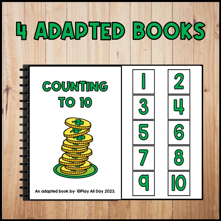 St. Patrick’s Day Adapted Books | Counting 1 to 10 Gold Coins ...