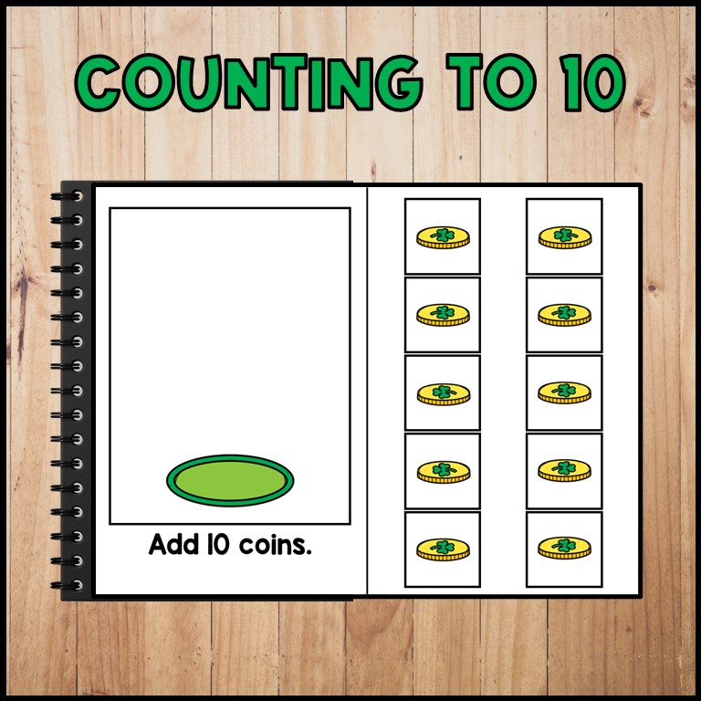 St. Patrick’s Day Adapted Books | Counting 1 to 10 Gold Coins ...