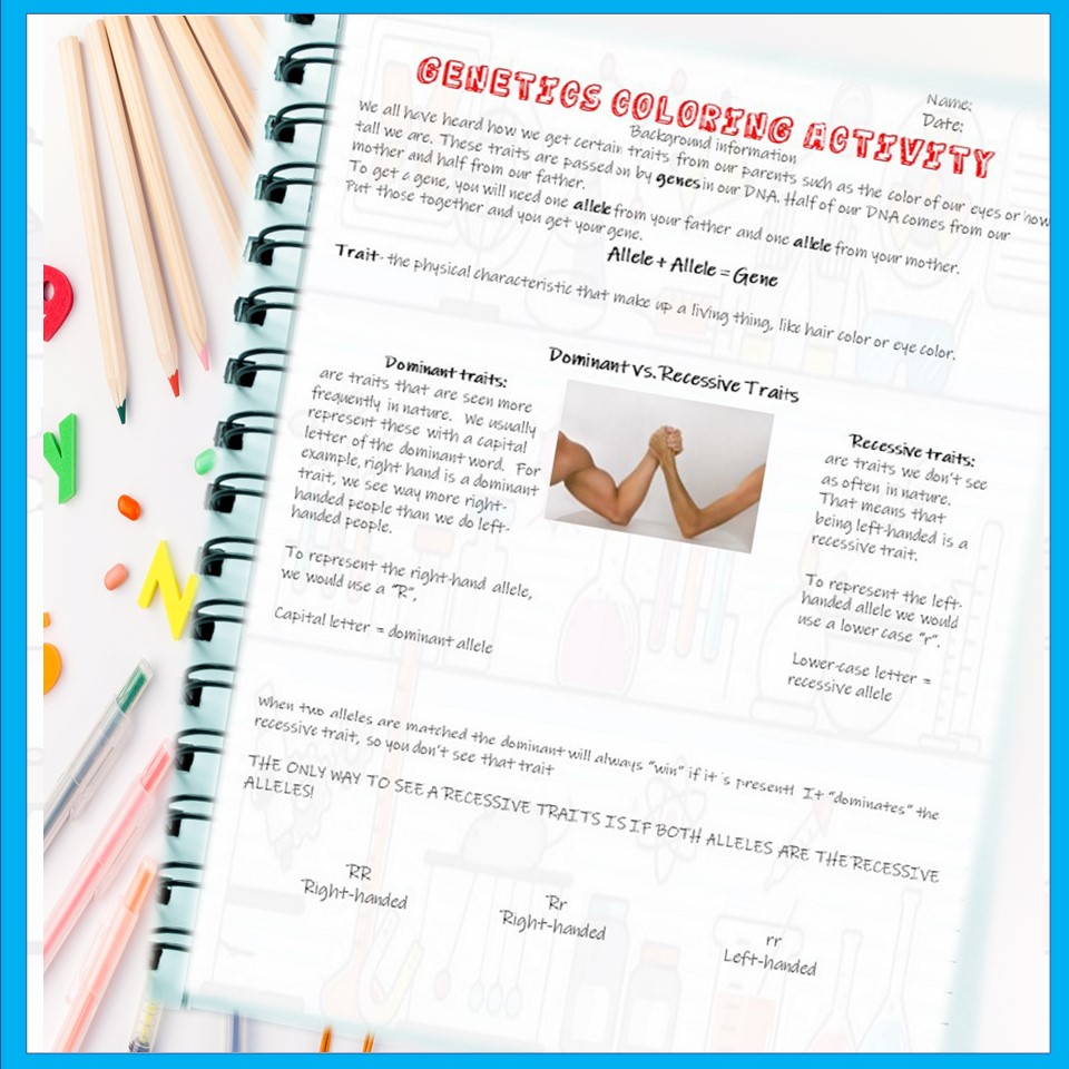 Genetics Coloring and Reading Activity | Made By Teachers
