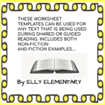 TEXT SUMMARIZING WORKSHEET TEMPLATES - FICTION & NON-FICTION | Made By ...
