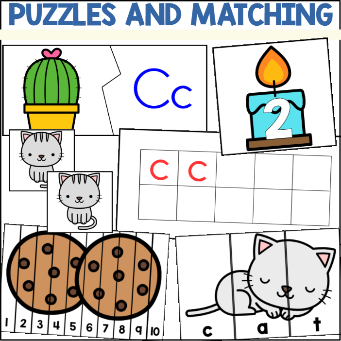 Letter C Hands On Centers for Letter Recognition and Beginning Sounds ...