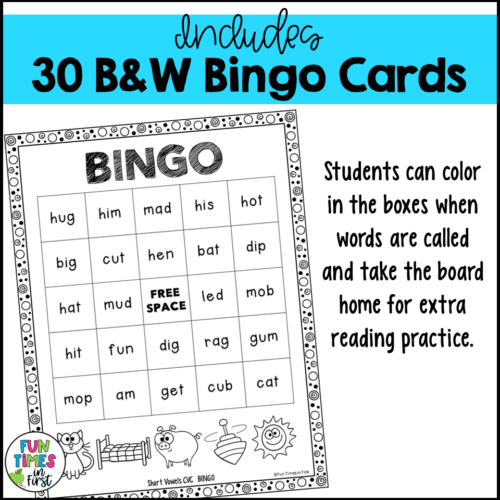 CVC Bingo | No Prep Phonics Games | CVC Words | FREE | Made By Teachers