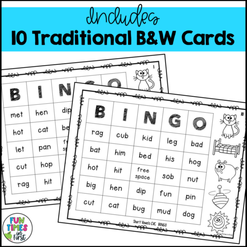 CVC Bingo | No Prep Phonics Games | CVC Words | FREE | Made By Teachers