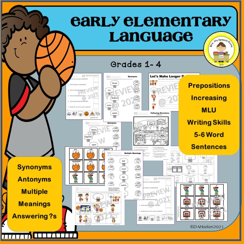 March Basketball Speech Therapy Printable Pack | Made By Teachers