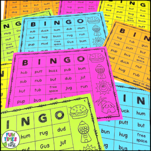 CVC Bingo Game: Short U Words - No Prep Phonics Games | Made By Teachers