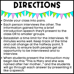AVID Icebreaker Partner Interview Introductions Form for Team Building ...